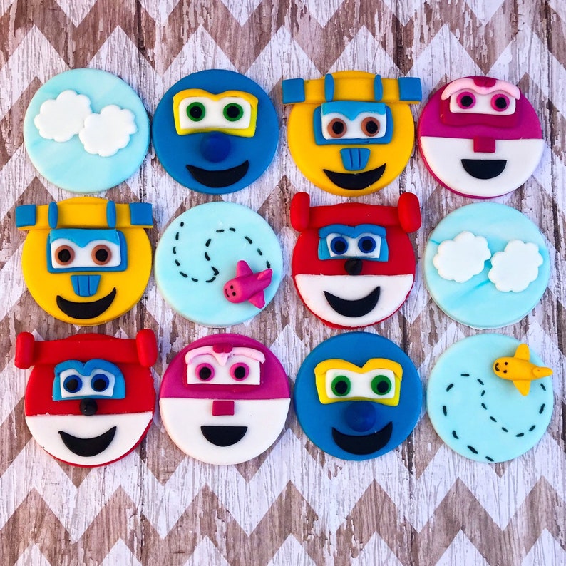 Airplane Plane Fondant Edible Cupcake Cake Treat Toppers - Etsy