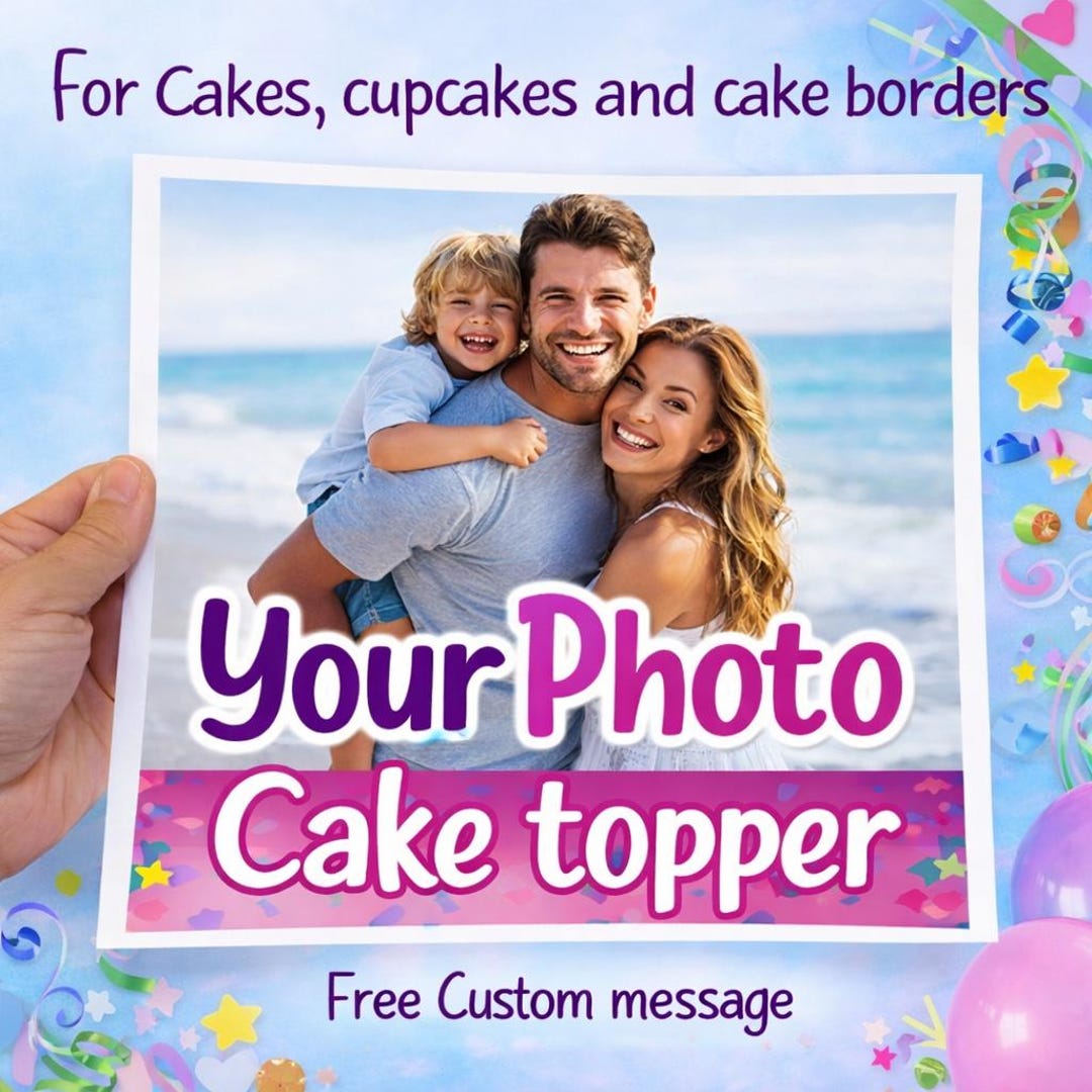 Custom Edible Cake/cupcake Topper: Frosting Sheet, Edible Image - Etsy