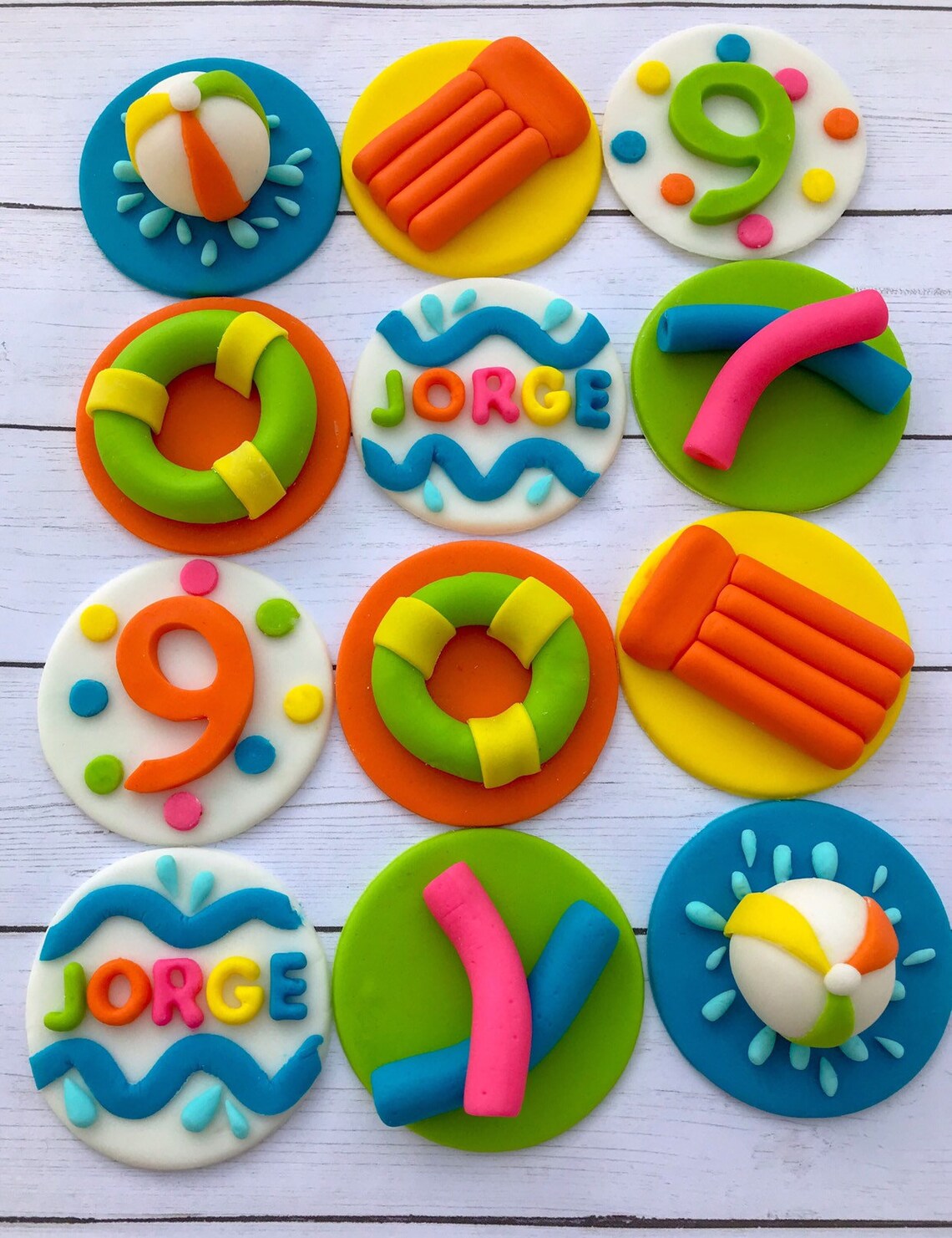 Pool Party Splash Summer Toppers Swimming Pool Rafts Edible - Etsy
