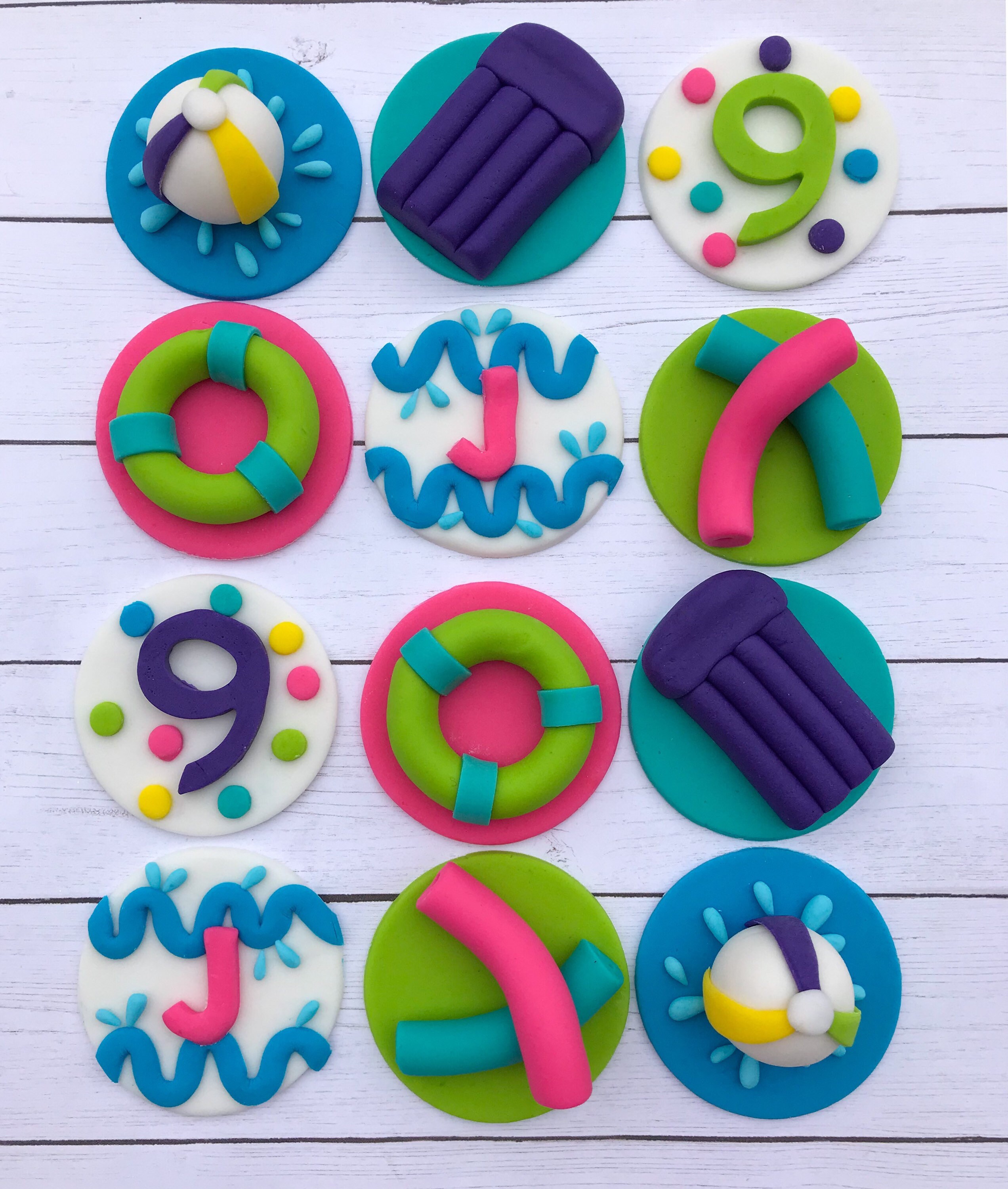 Pool Party Splash Summer Toppers Swimming Pool Rafts Edible - Etsy