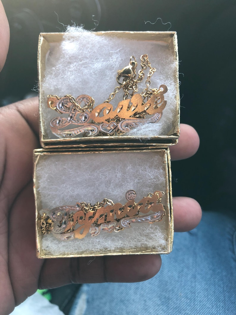 Personalized Single Name Plate in 10k Gold Plated - Etsy