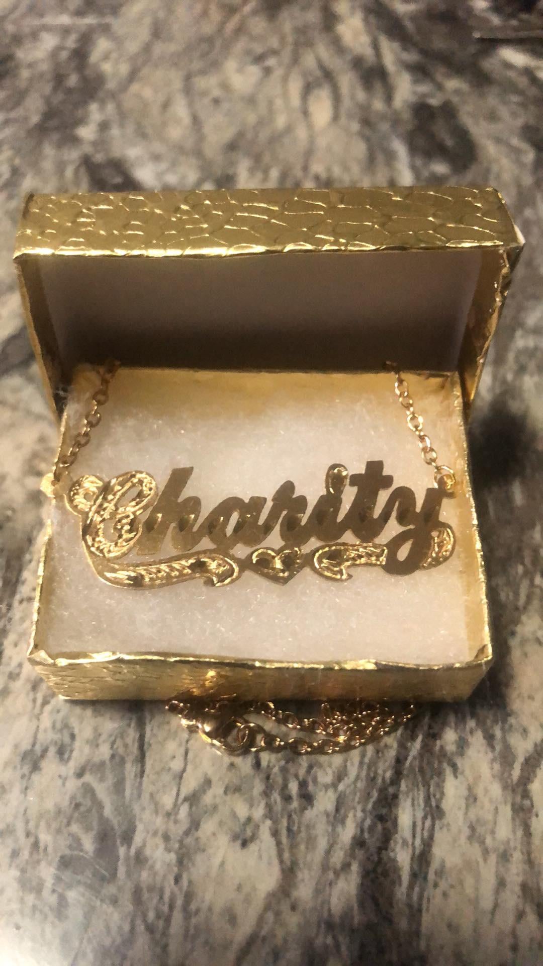 Personalized Single Name Plate in 10k Gold Plated - Etsy
