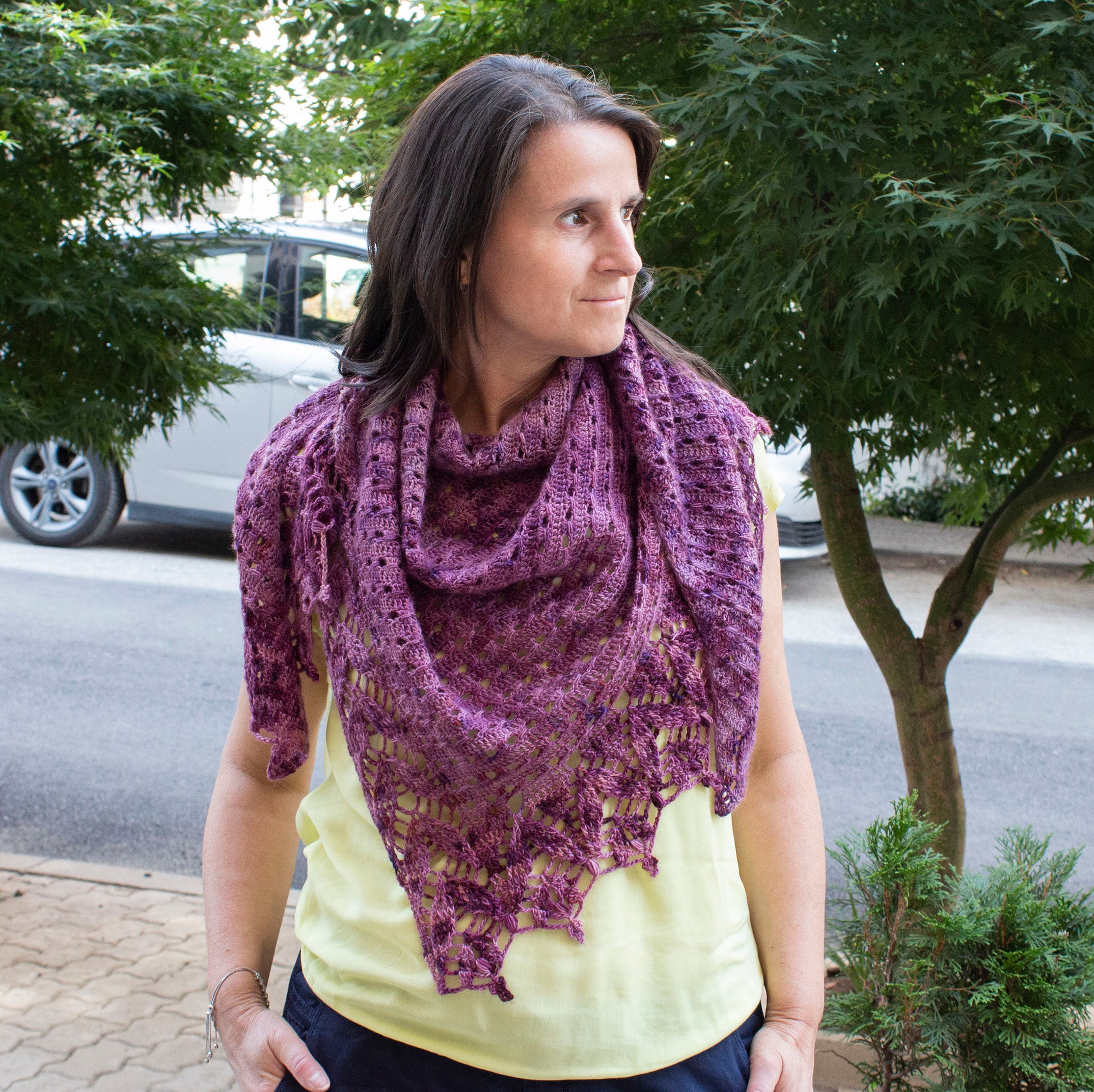 Crochet Pattern for Asymmetric Triangle Shawl - Etsy