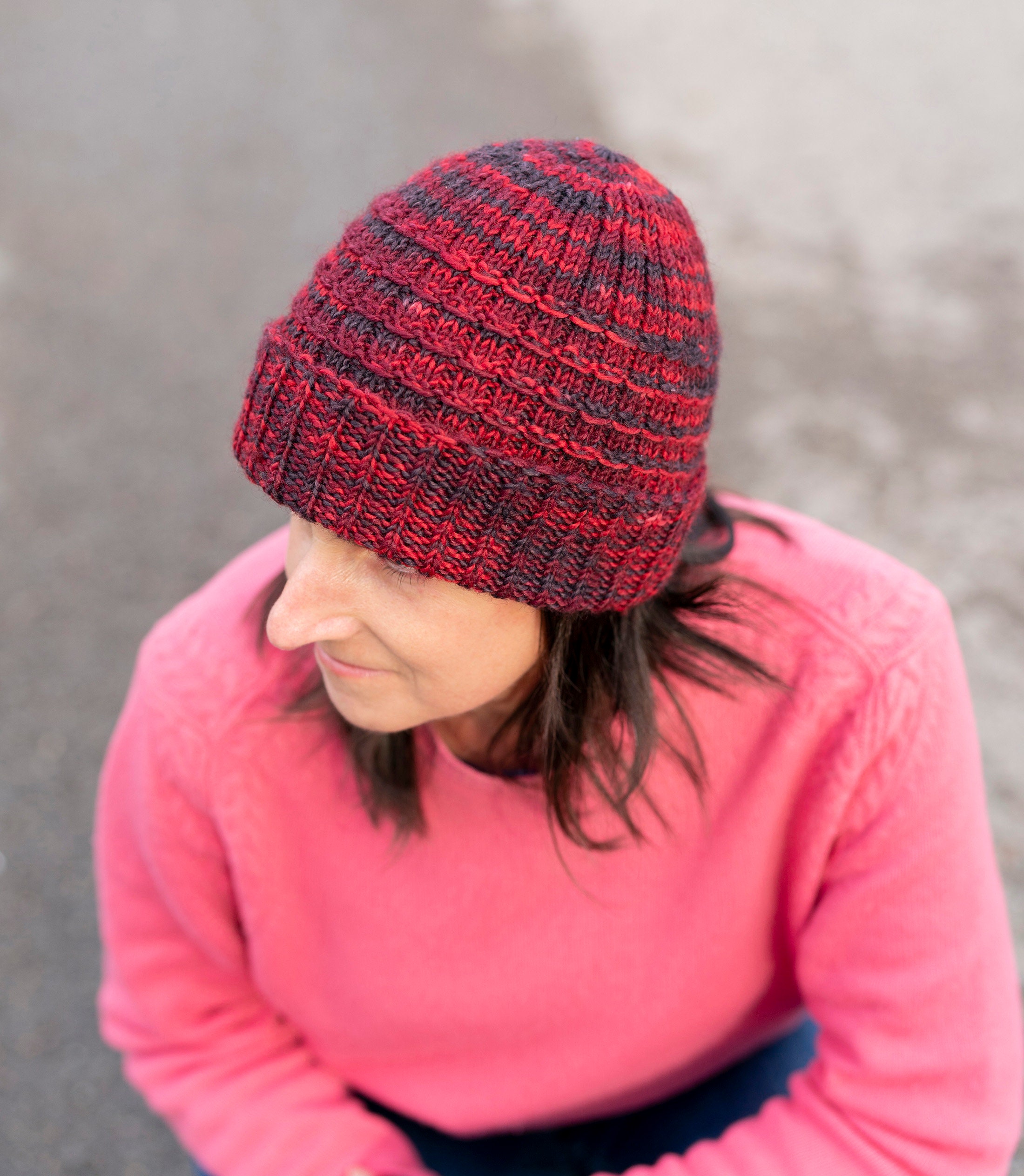 Ribbing and Slip Stitch Easy Knit Hat Pattern, 5 Sizes, Newborn, Baby ...
