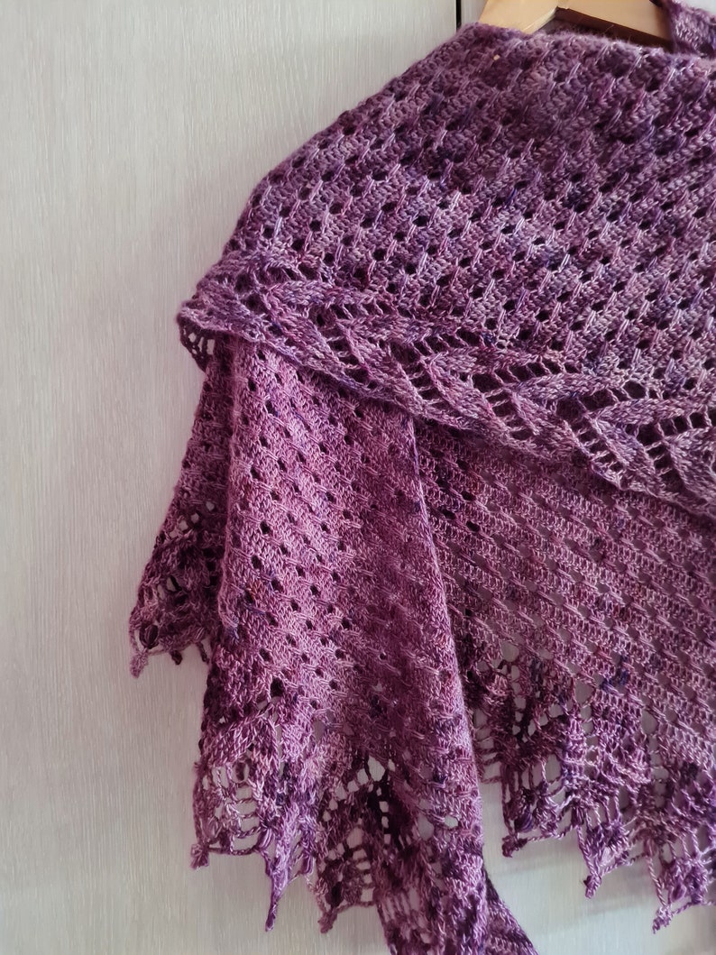 Crochet Pattern for Asymmetric Triangle Shawl - Etsy