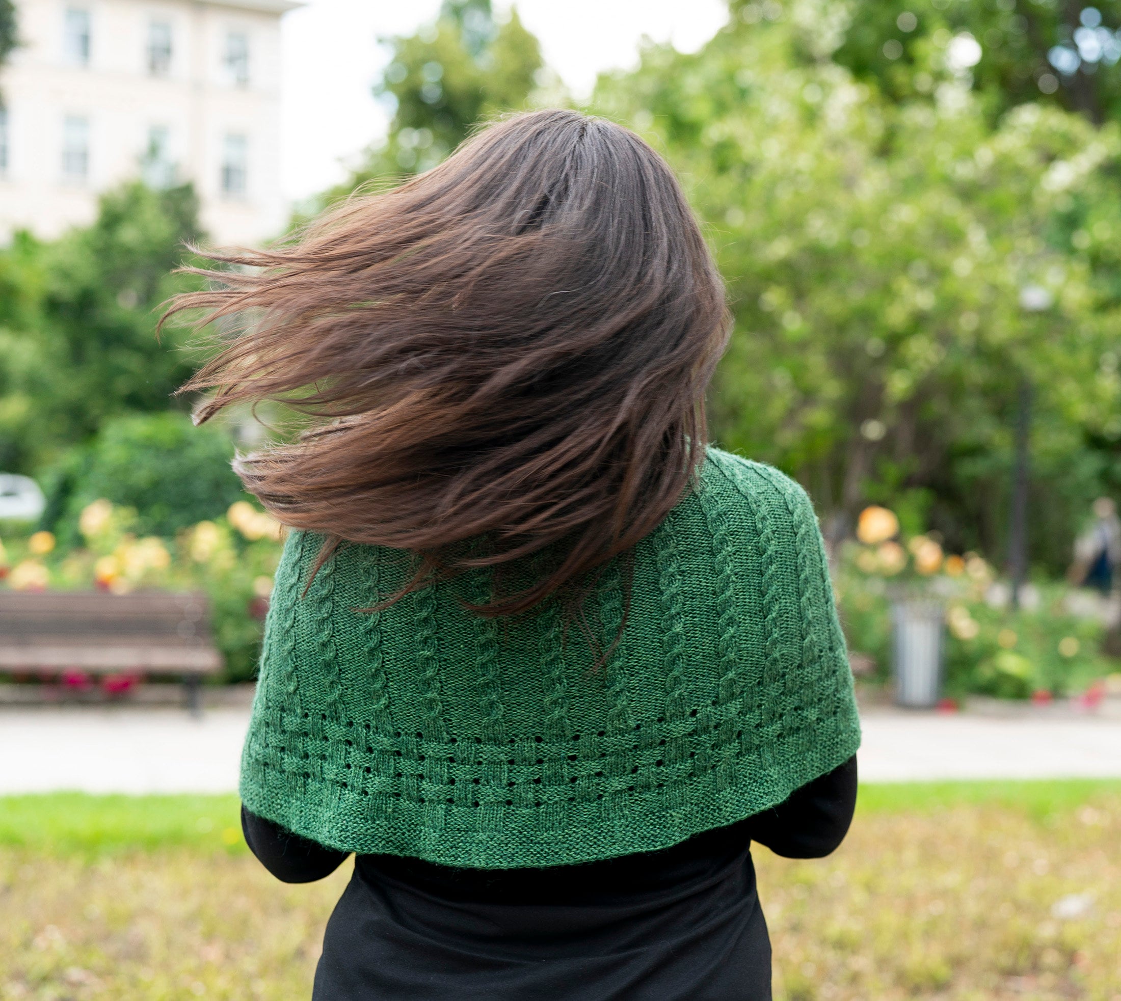 Knit Crescent Shawl Pattern With Easy Cables and Textured Border - Etsy