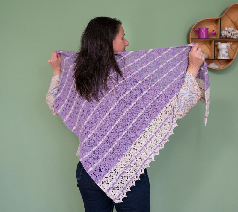 Crochet Pattern for Asymmetric Triangle Shawl - Etsy