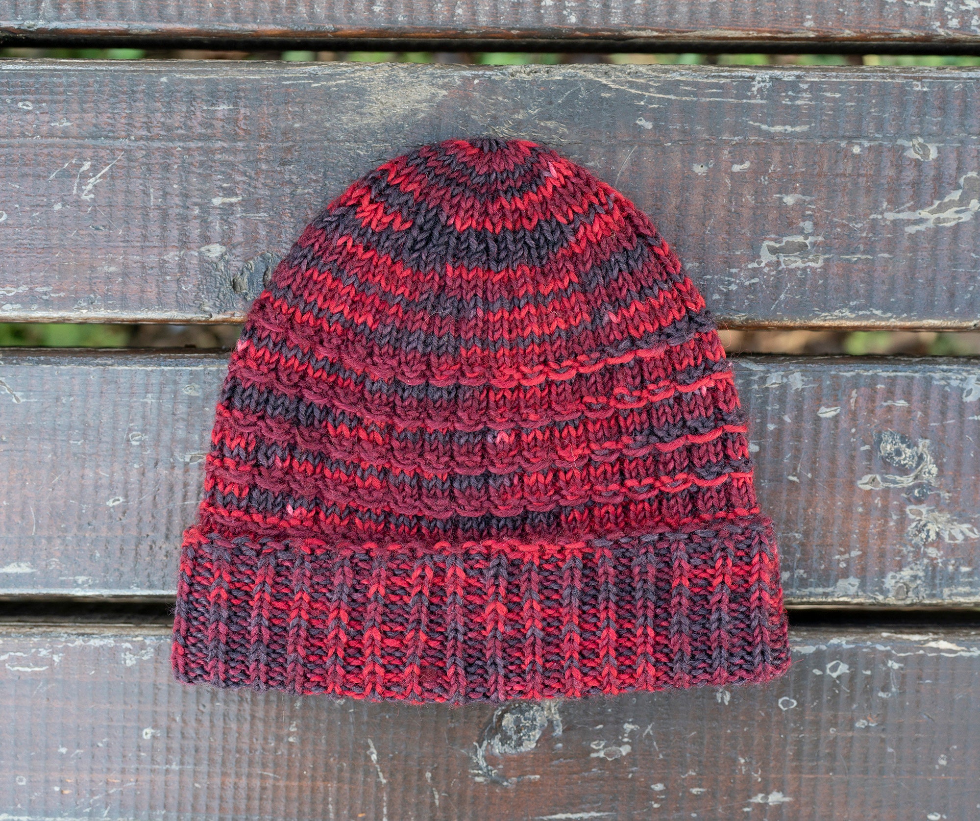 Ribbing and Slip Stitch Easy Knit Hat Pattern, 5 Sizes, Newborn, Baby ...