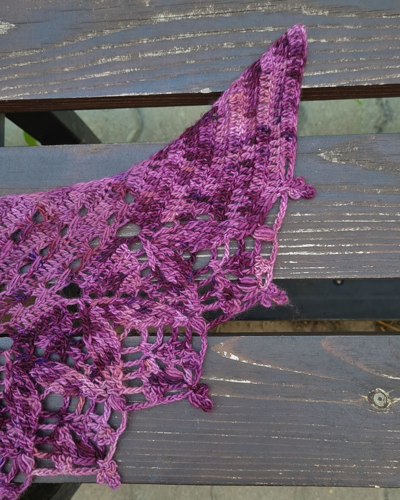 Crochet Pattern for Asymmetric Triangle Shawl - Etsy