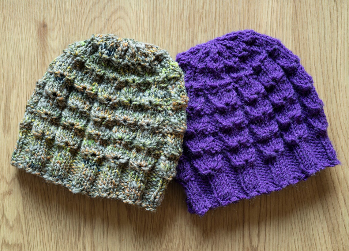 Knitting Pattern for Textured Hat in 4 Sizes Baby Child - Etsy