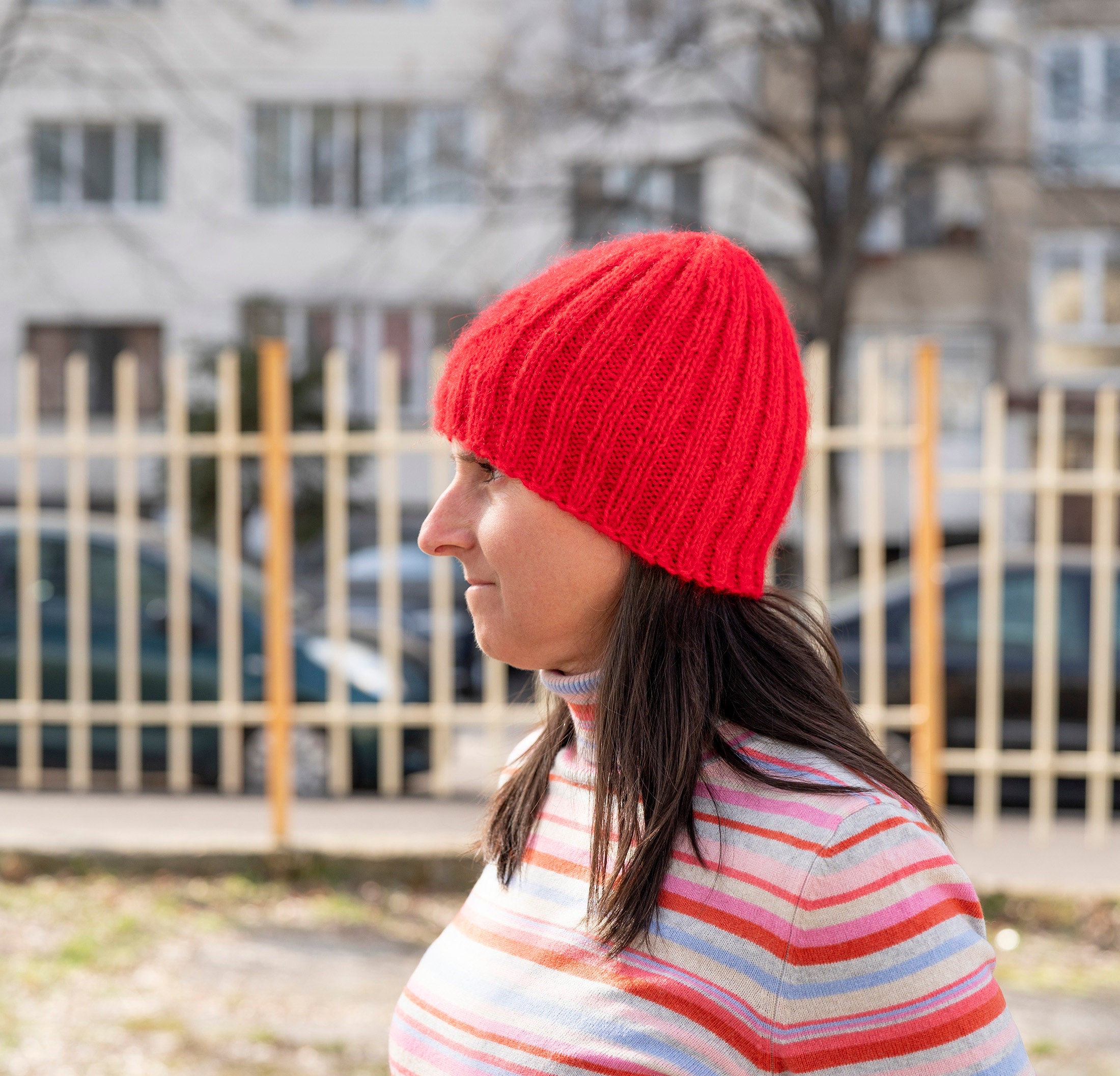 Hat Knitting Pattern With Heart Shaped Accent, Valentine's Hat, Love ...