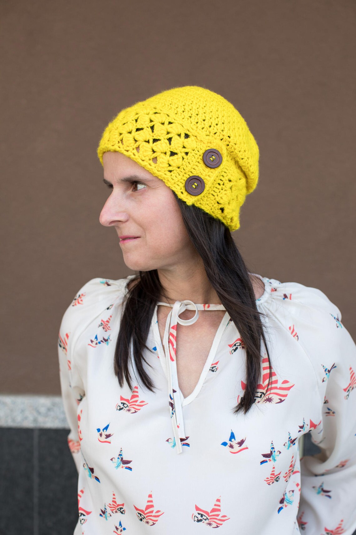 Crochet Pattern for Lace Boho Hat and Headband With Buttons, 2 in 1 ...