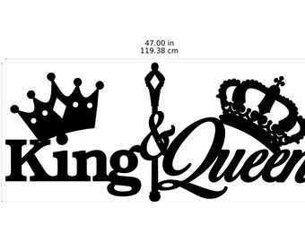 King and queen signs | Etsy