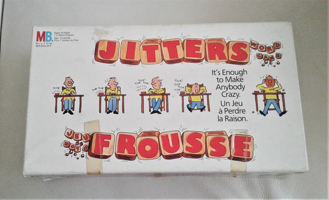 Vintage 1980'S Jitters Word Board Game Bilingual Jeu De Mots Frousse ...