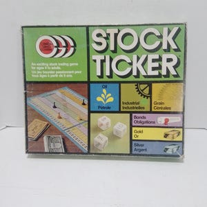 Vintage 1984 Stock Ticker Board Game Published by Canada Games ...