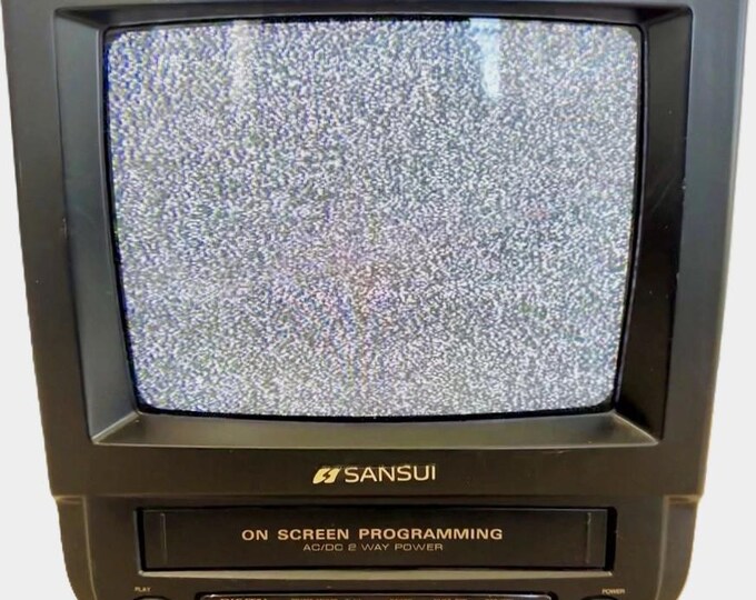 Vintage 9" TV VCR Combo Sansui Vhs Player Portable Color Television ...