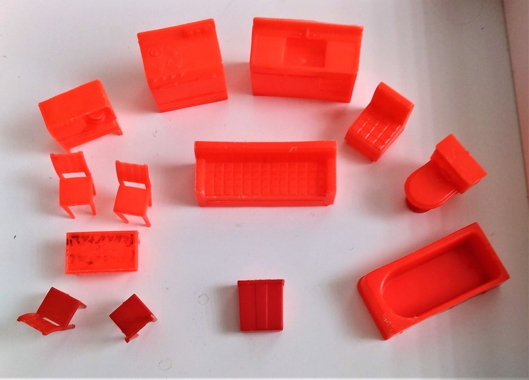 Lot of 13 Red Dollhouse Doll House Mini Furnitures - Etsy