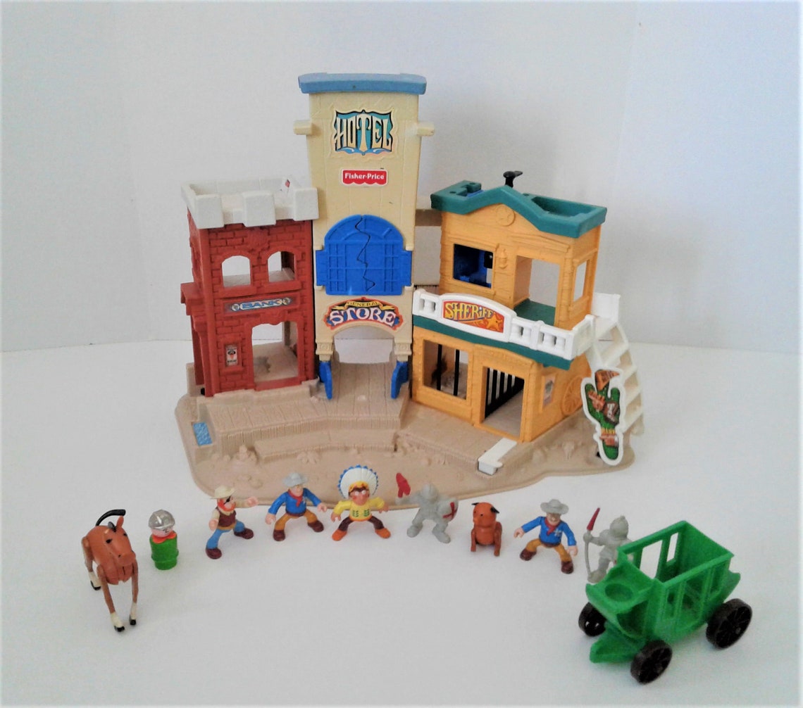 Vintage1996 Fisher Price Great Adventure Wild West Town 77052 | Etsy