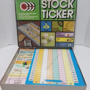 Vintage 1984 Stock Ticker Board Game Published by Canada Games ...