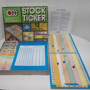 Vintage 1984 Stock Ticker Board Game Published by Canada Games ...