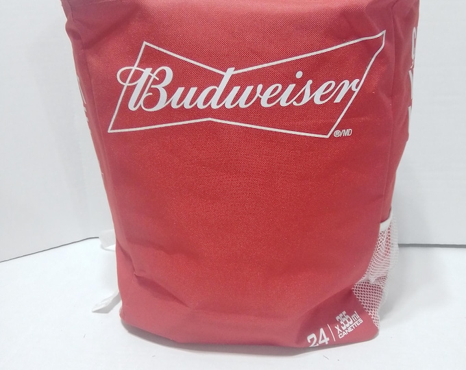 Bud Budweiser Cooler Backpack Black 24 Can Case Chiller Pack Insulated ...