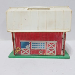 Vintage 1986 Fisher Price Little People FARM / BARN With Animals ...