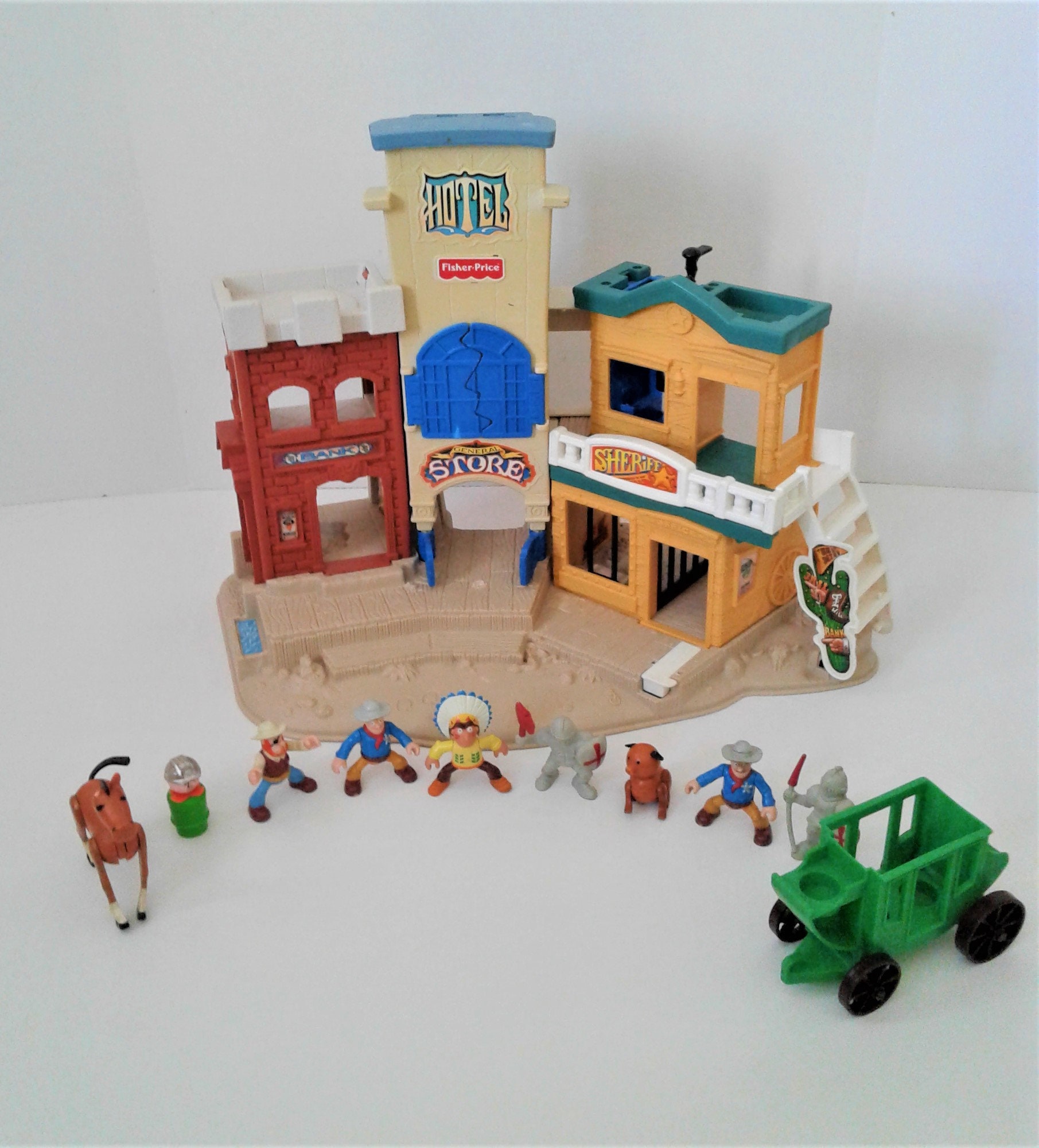 Vintage1996 Fisher Price Great Adventure Wild West Town 77052 - Etsy UK
