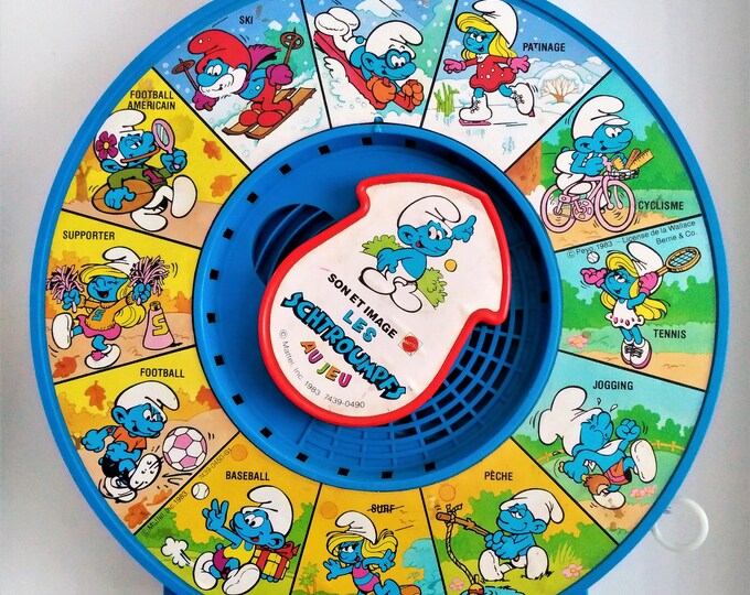 Very Rare See 'N Say1983 Vintage Mattel Smurf French Talking Toy -jouet ...