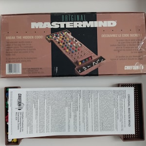 Vintage Super Mastermind 1975 Game by Chieftain RARE Board Game Boxed ...