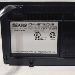Vintage Sears VCR Video Cassette Recorder Player EZ2 Programme VHS ...
