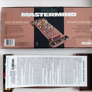 Vintage Super Mastermind 1975 Game by Chieftain RARE Board Game Boxed ...