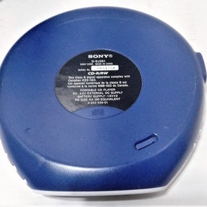 Sony D-ej361 CD Discman Portable Stereo Player Argent CD-R/RW Like New ...