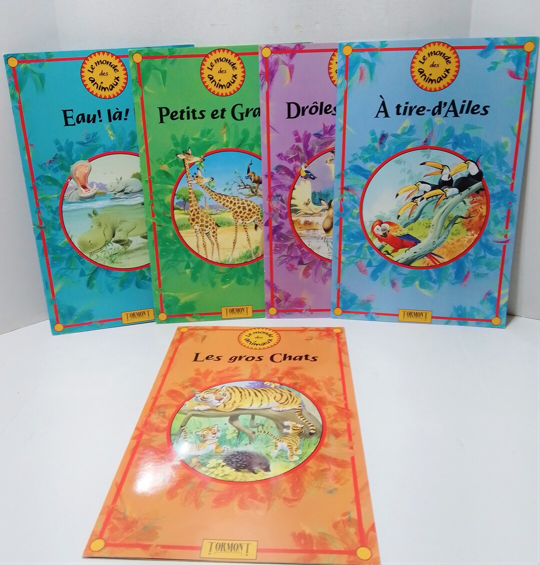 5 Superbes Livres Illustrés Avec Coffret : "le Monde Des Animaux", 1992 ...