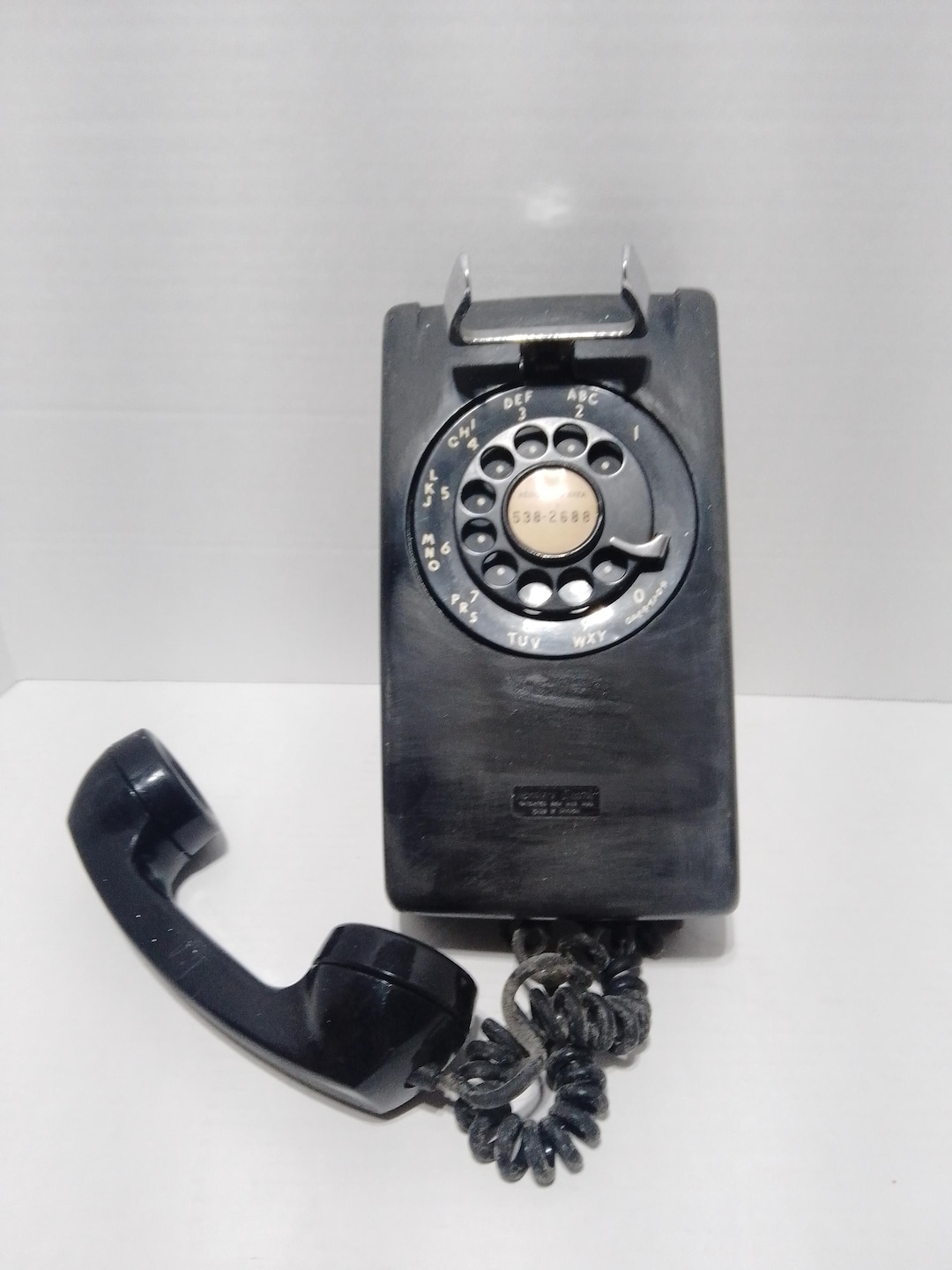 Vintage Black Wall Rotary Phone, 1970's Northern Telecom - Etsy