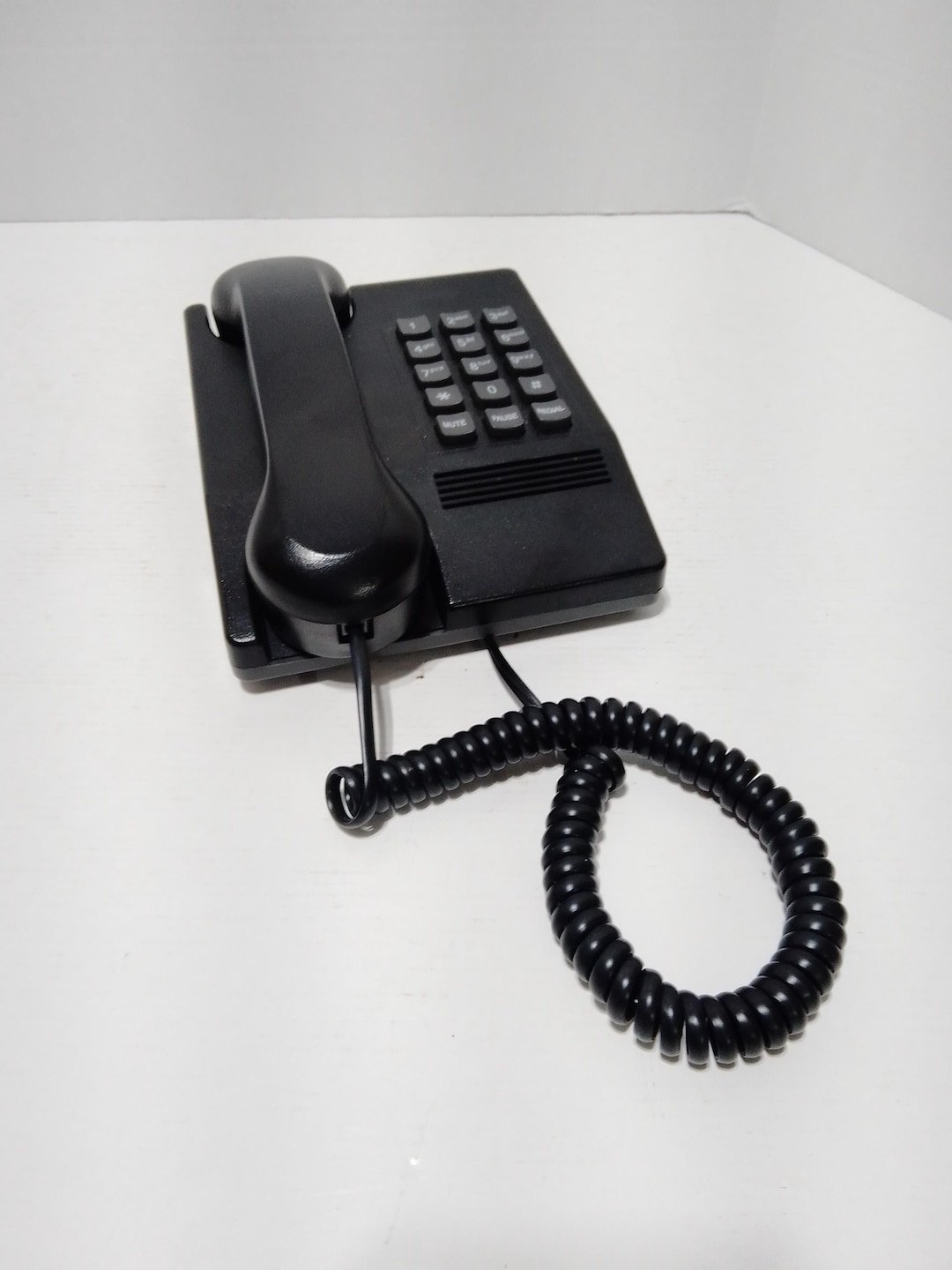 Vintage Black 1990'S Push Button Touch Tone Desk or Wall Phone ...