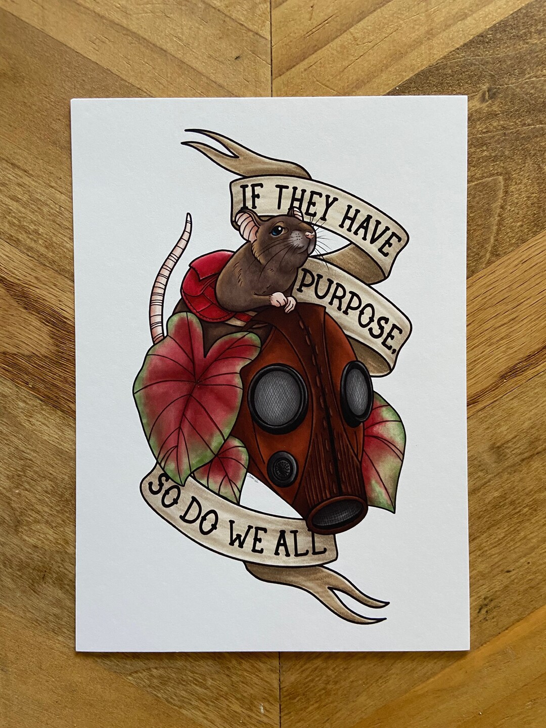 If They Have Purpose, so Do We All, Sebastian Rat Art Print - Etsy