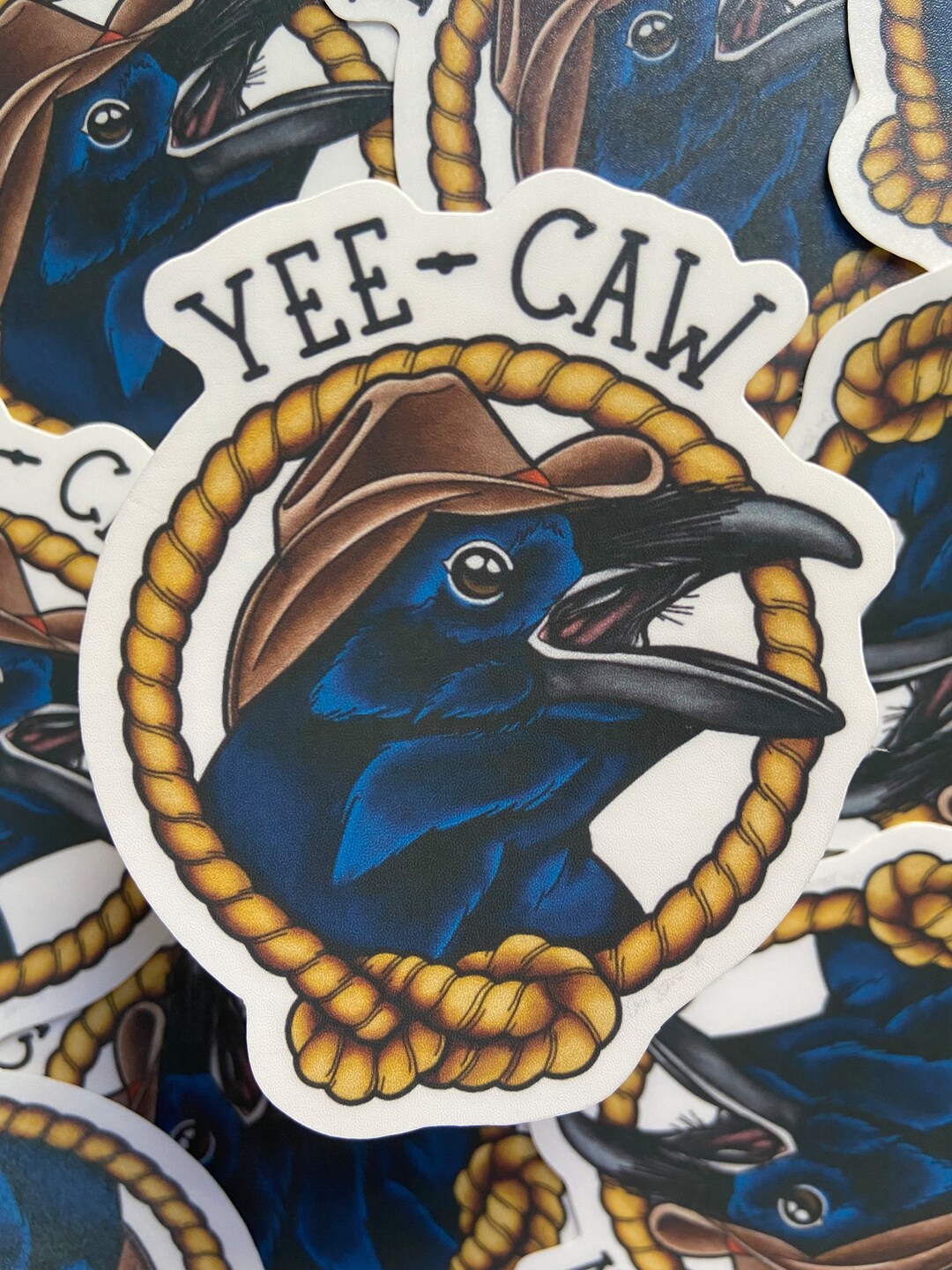 Yee-caw Crow Sticker - Etsy