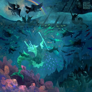 Art Print | Nereus and the Sea Gods | Greek Mythology Decor | Ancient ...