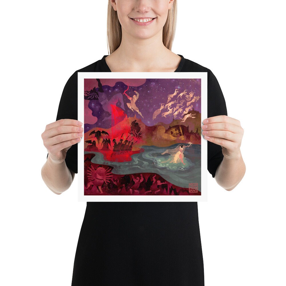 Castration of Uranus | Art Print | Castration of Ouranos | Ancient ...