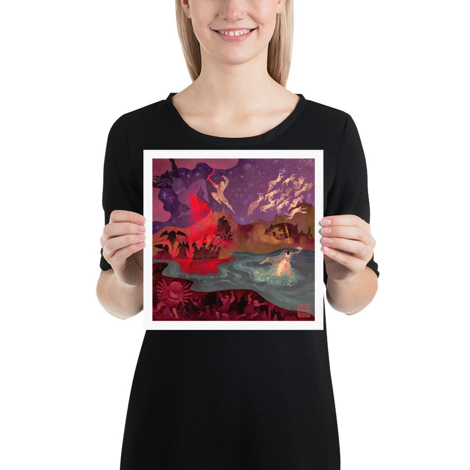 Castration of Uranus | Art Print | Castration of Ouranos | Ancient ...