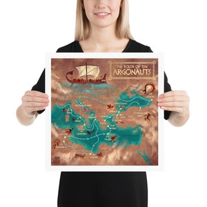 El mapa de la ruta de los Argonautas - Etsy España