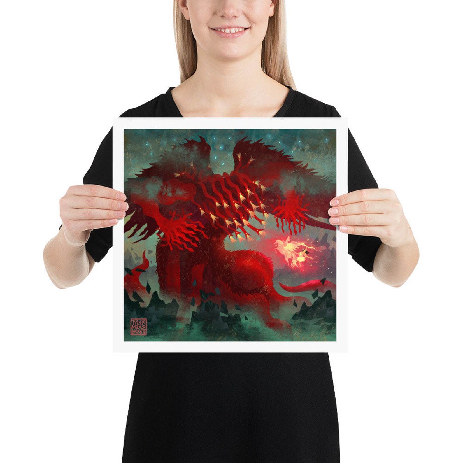 Zeus Battles Typhon | Art Print | Greek Mythology Decor | Ancient ...