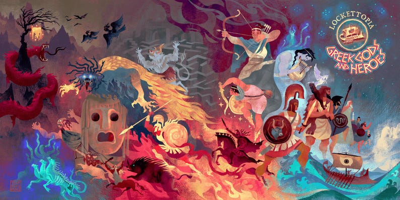 Greek Gods and Heroes Book Cover | Sticker - Etsy