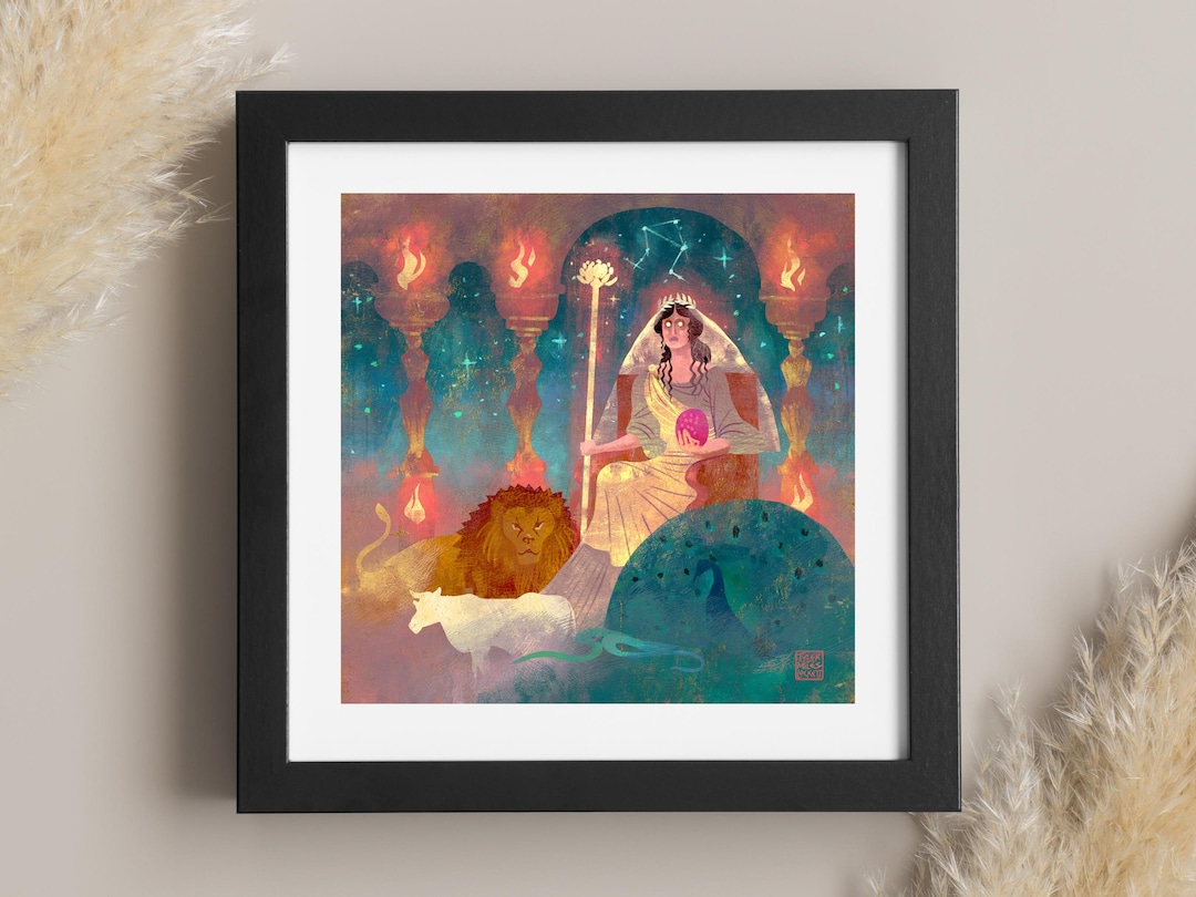 Hera, Queen of the Gods | Greek Mythology Art Print | Hera Illustration ...