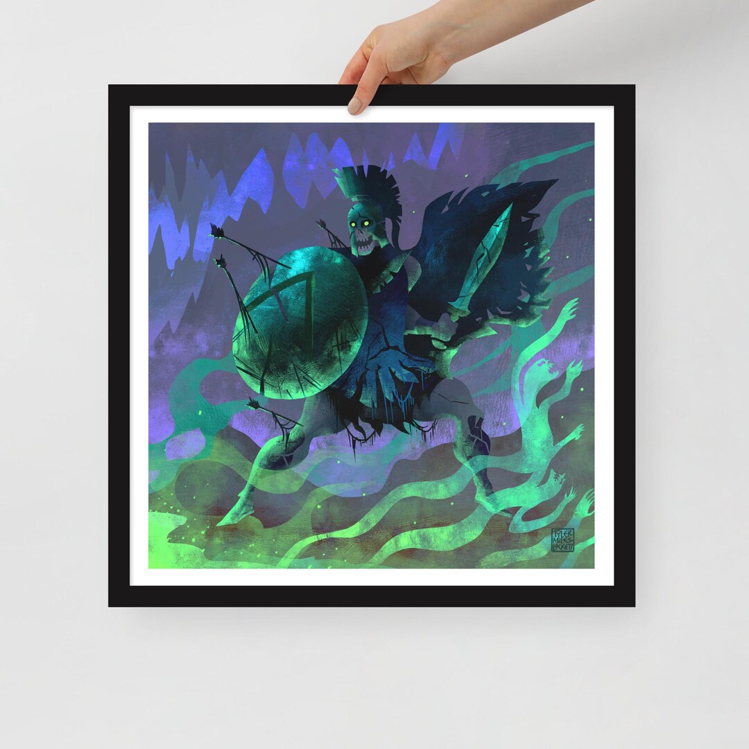 Hoplite Shade | Framed Art Print | Underworld | Greek Mythology ...