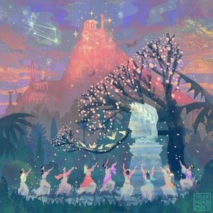 Songbirds and Stars | Orpheus’ Lyre and Muses | Greek Mythology Art ...