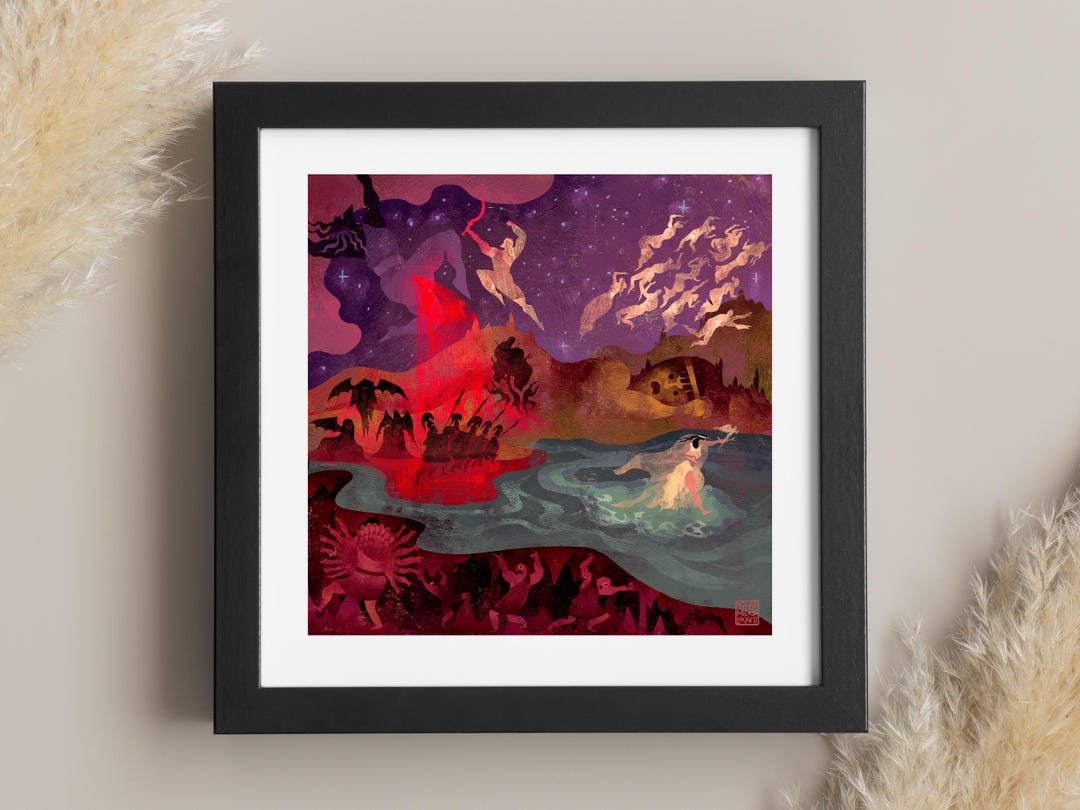 Castration of Uranus | Art Print | Castration of Ouranos | Ancient ...