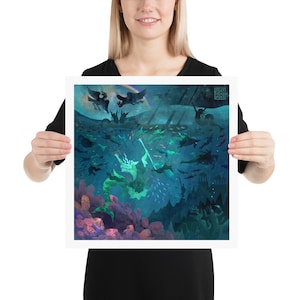 Art Print | Nereus and the Sea Gods | Greek Mythology Decor | Ancient ...