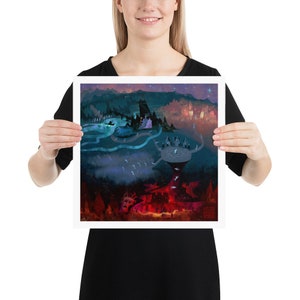 Journey of the Shades | Art Print | Underworld Print | Greek Mythology ...