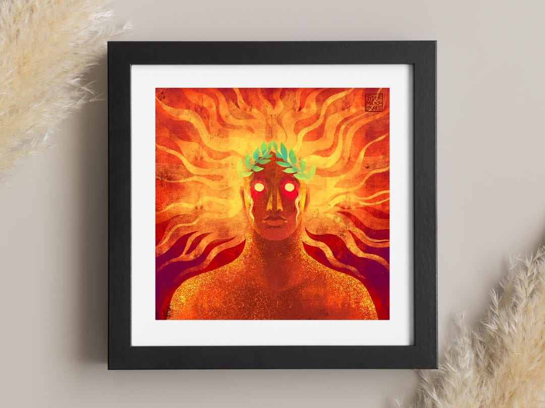 Apollo God of Music and Prophecy | Greek Mythology Art | Sun God | Lockett Studio - Etsy